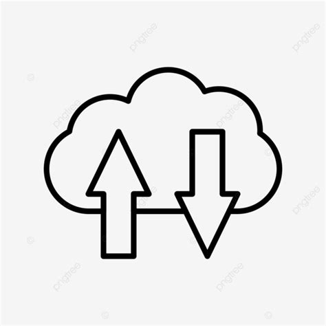 Cloud Computing Line Icon Cloud Computing Cloud Sync Png And Vector