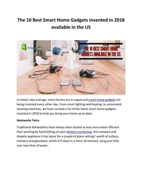 Ppt The 10 Best Smart Home Gadgets Invented In 2018 Available In The Us Powerpoint