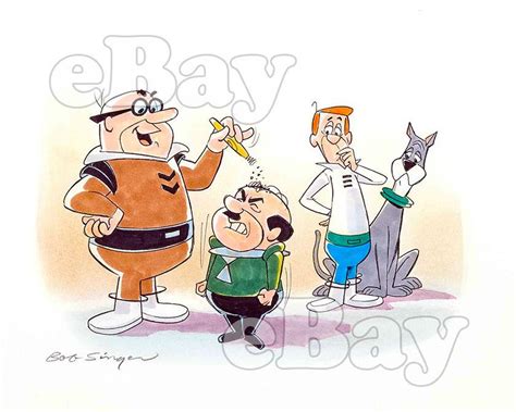 Rare Jetsons Cartoon Color Photo Hanna Barbera Studios Astro Spacely