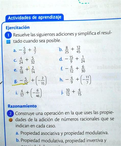 Resuelve Las Siguientes Adiciones Y Simplifica El Resultado Cuando Sea Posible Paso A Paso Porfa