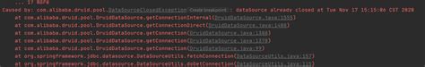 Springboot Test Datasource Already Closed