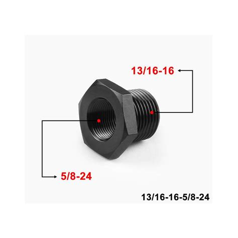 Fuel Filter Adapter 3 4 16 13 16 16 3 4 Npt To 1 2 28 5 8 24 Adapter Aluminum Titanium Black
