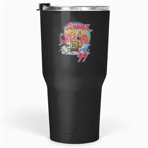 Spongebobb Squarepants Patrick Summer 99 Airbrush Tumblers 30 Oz Without Straw 30 Oz Black Sold