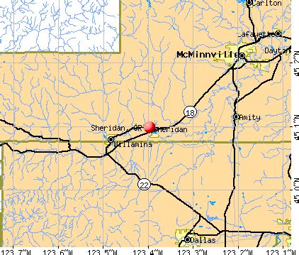 Sheridan Oregon Map