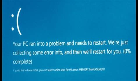 Soluciona La Pantalla Azul Error Memory Management En Windows 10