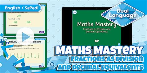 Gr6 Fractions As Division And Decimal Equivalents Maths Sepedi