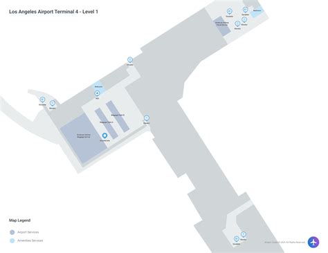Los Angeles Airport Map Lax Printable Terminal Maps Shops Food