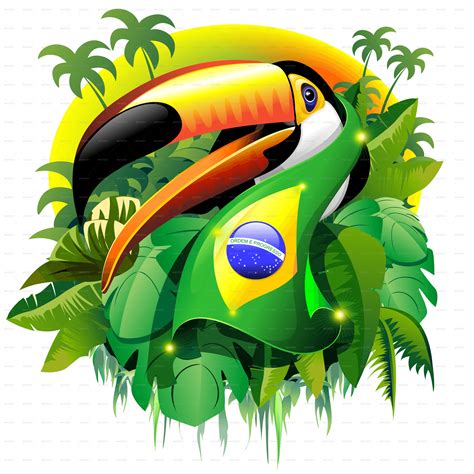 Download Colorful Toucanwith Brazilian Flag