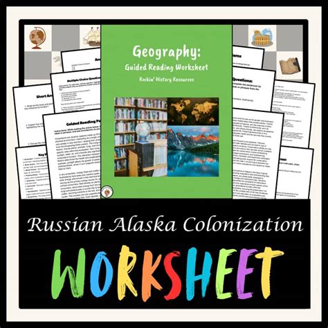 Russian Alaska Colonization Guided Reading Worksheet Geography