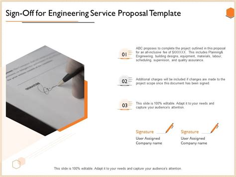 Sign Off For Engineering Service Proposal Template Information Pdf