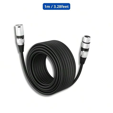 Kailynia 1pc Xlr Audio Cables Male To Female Microphone Cord For
