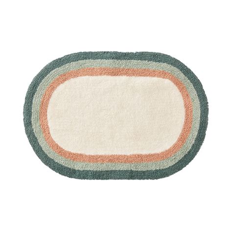 Eden Green Multi Oval Bath Mat Adairs