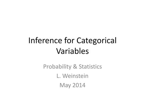 ppt inference for categorical variables powerpoint presentation free