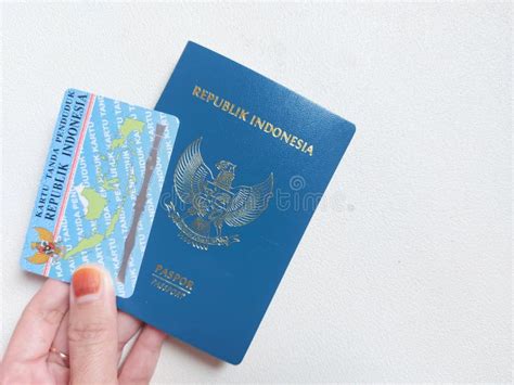 Indonesian Passport And Indonesian Identity Card Stock Image Image