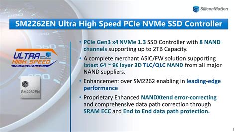Silicon Motion Nvme Pcie Ssd Controllers Introduction Pptx