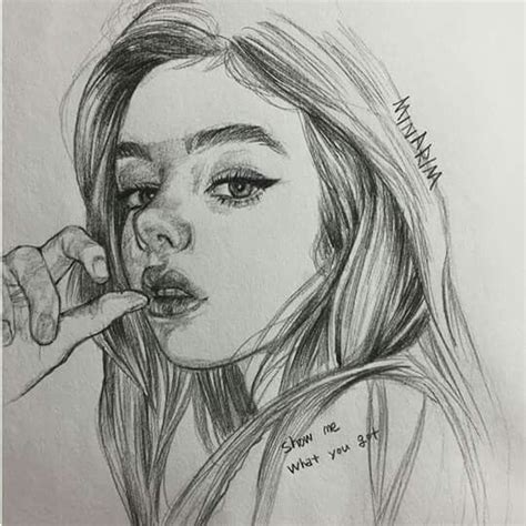 Realistic Girl Sketch At Explore Collection Of