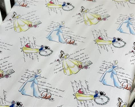 Princess And Writing Crib Sheet Etsy