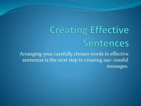 Creating Effective Sentencespptx