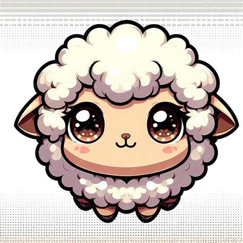 Premium Photo Adorable Fluff Chibi Animestyle Sheep Tshirt Design