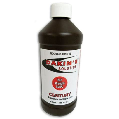 Dakins Solution Half Strength Sodium Hypochlorite 025 Wound