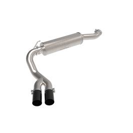 Rebel Series 3 12 In Stainless Steel Cat Back Exhaust System W Black