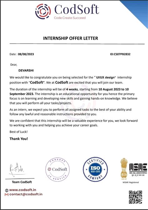 devarshi patel on linkedin uiuxdesign internship codsoft