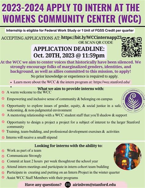 Wcc Internship Program Womens Community Center