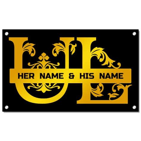 Buy Personalized Vintage Design Sign For Letters Ul Couple Premium