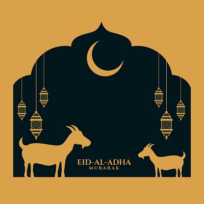 Eid Al Adha Bakrid Festival Wenst Kaartontwerp Stockvectorkunst En Meer