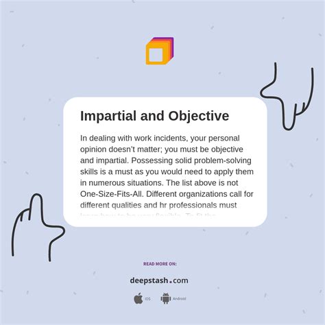Impartial And Objective Deepstash