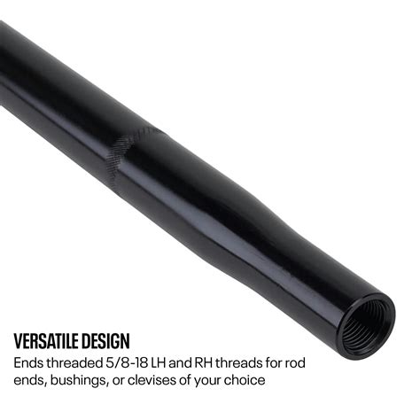 Black Swedged 6061 Aluminum Radius Rod For 58 Inch Heim Black Swedged 6061 Aluminum Radius Rod For 58 Inch Heim