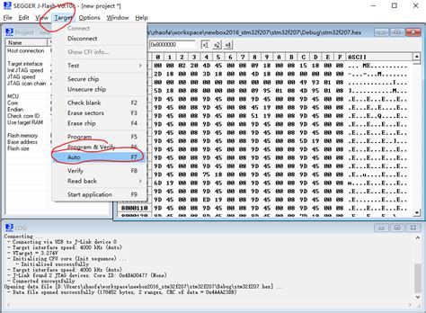基于eclipse搭建的stm32环境下的j flash烧写【hex bin】文件到stm32xx开发板中的设置方法与步骤 zhaofa