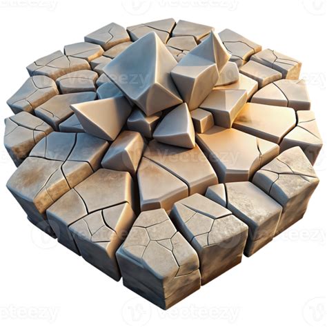 Impressive Minimalist Cracked Pavement Texture Isolated Element
