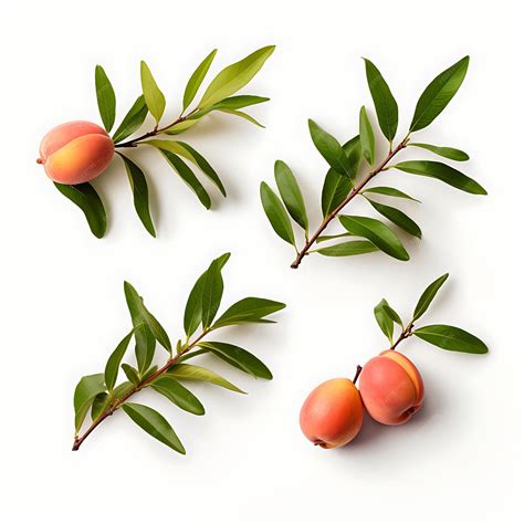 Premium Photo Isolated Of Desert Peach Tree Lanceolate Leaves