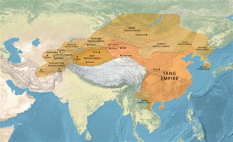 The Tang Dynasty At Its Largest Extent 660 R Mapporn