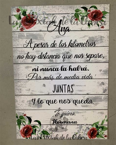 Lámina Te Quiero Hermana Las Pitxiak De La Cabra