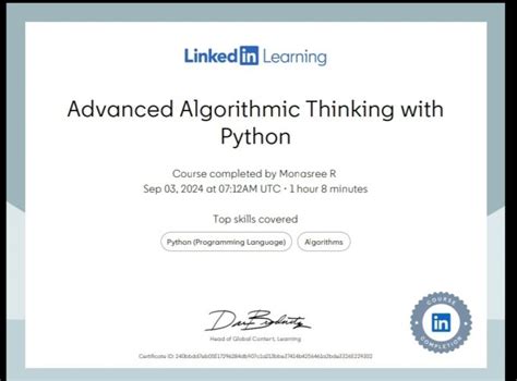 Exploring Algorithms And Data Structures In Python Monasree R Posted
