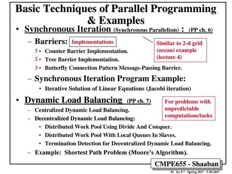 basic techniques of parallel computing programming and examples ppt