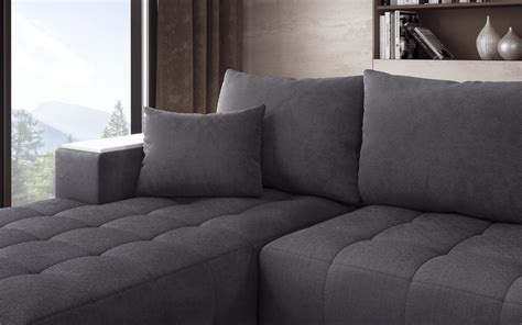 П - образен диван Мелвин, Мелвин, сив | Мебели Виденов