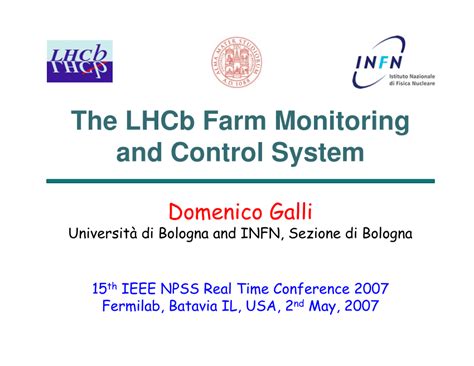 Pdf The Lhcb Farm Monitoring And Control System
