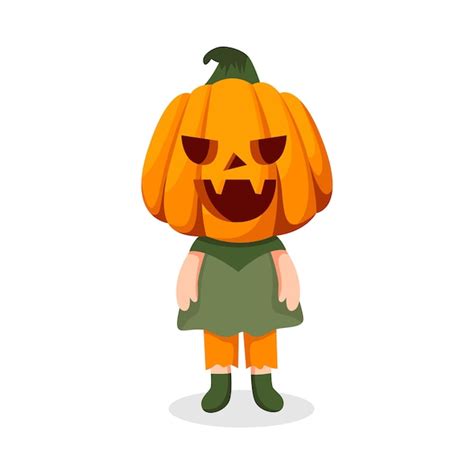 Premium Vector Pumpkin Boy Character Design Illustration
