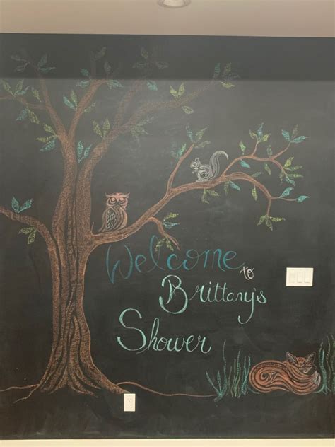 Chalkboard Art Woodland Theme Owl Squirrel Fox Forest Theme Woodland Theme Woodland Baby