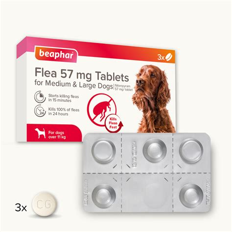 Beaphar Flea Tablets For Medium And Large Dogs 3 Tablets Beaphar