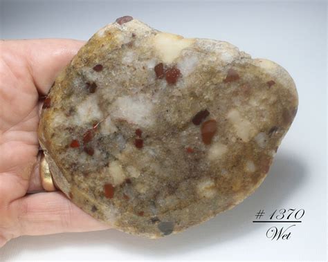 Large Red Jasper Puddingstone Meta Conglomerate Hand Specimen Slice Honed On Both Sides Etsy