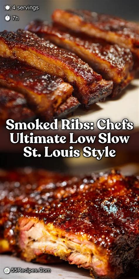 Smoked Ribs Low Slow St Louis Cut Recipe 55recipes