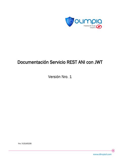 Integracion Ani Con Jwt Pdf Transferencia De Estado