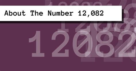 About The Number 12 082