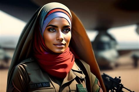 Premium Photo A Woman In A Hijab With The Name Jalala On Her Head