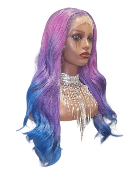 Pastel Ombre Purple Wavy Lace Front Wig Aria Dollshead Wigs Celebwigs