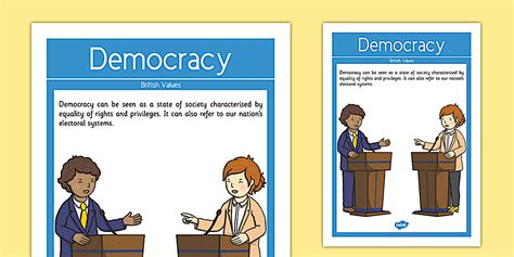 Democracy British Values Display Poster